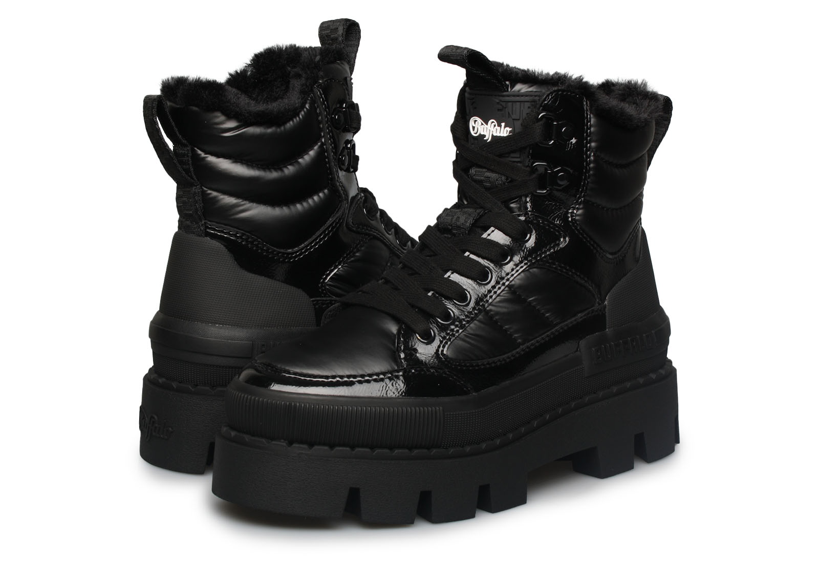 Buffalo Obuća do gležnja Crna Duboke cipele - Raven Snow Laceup Mid ...